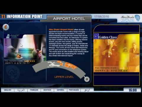 Abu Dhabi Airport Interactive Digital Signage demo created by Symon ...
