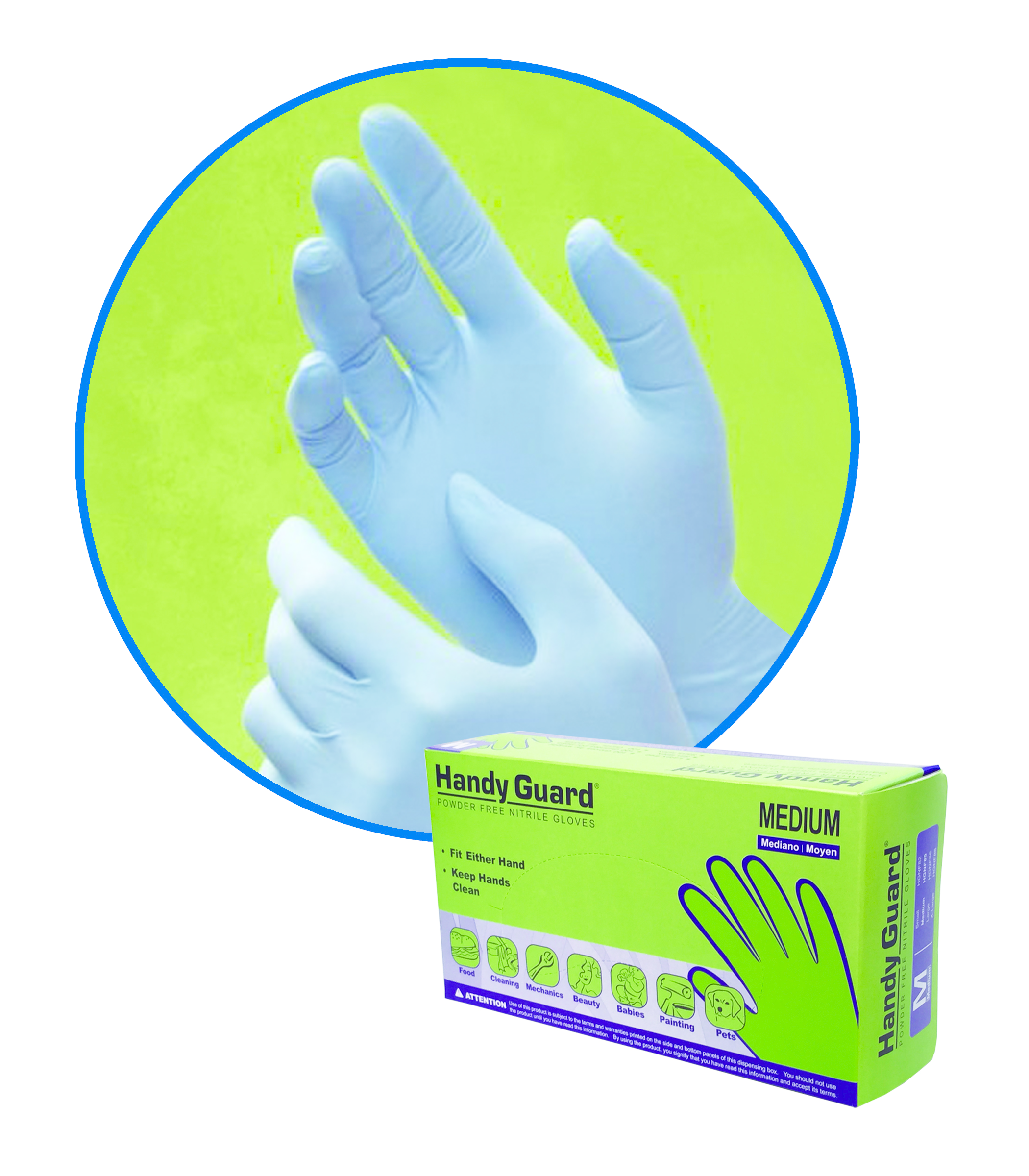 Handy Guard Powder Free (PF) Nitrile Gloves | Aviation Pros
