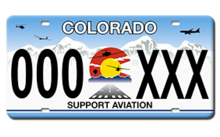 Colorado Recognizes Value of Aviation With New License Plate | Aviation ...