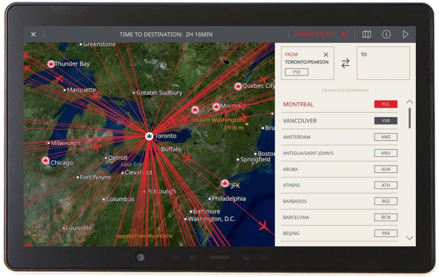 FlightPath3D Interactive Route Map Debuts on Air Canada | Aviation Pros