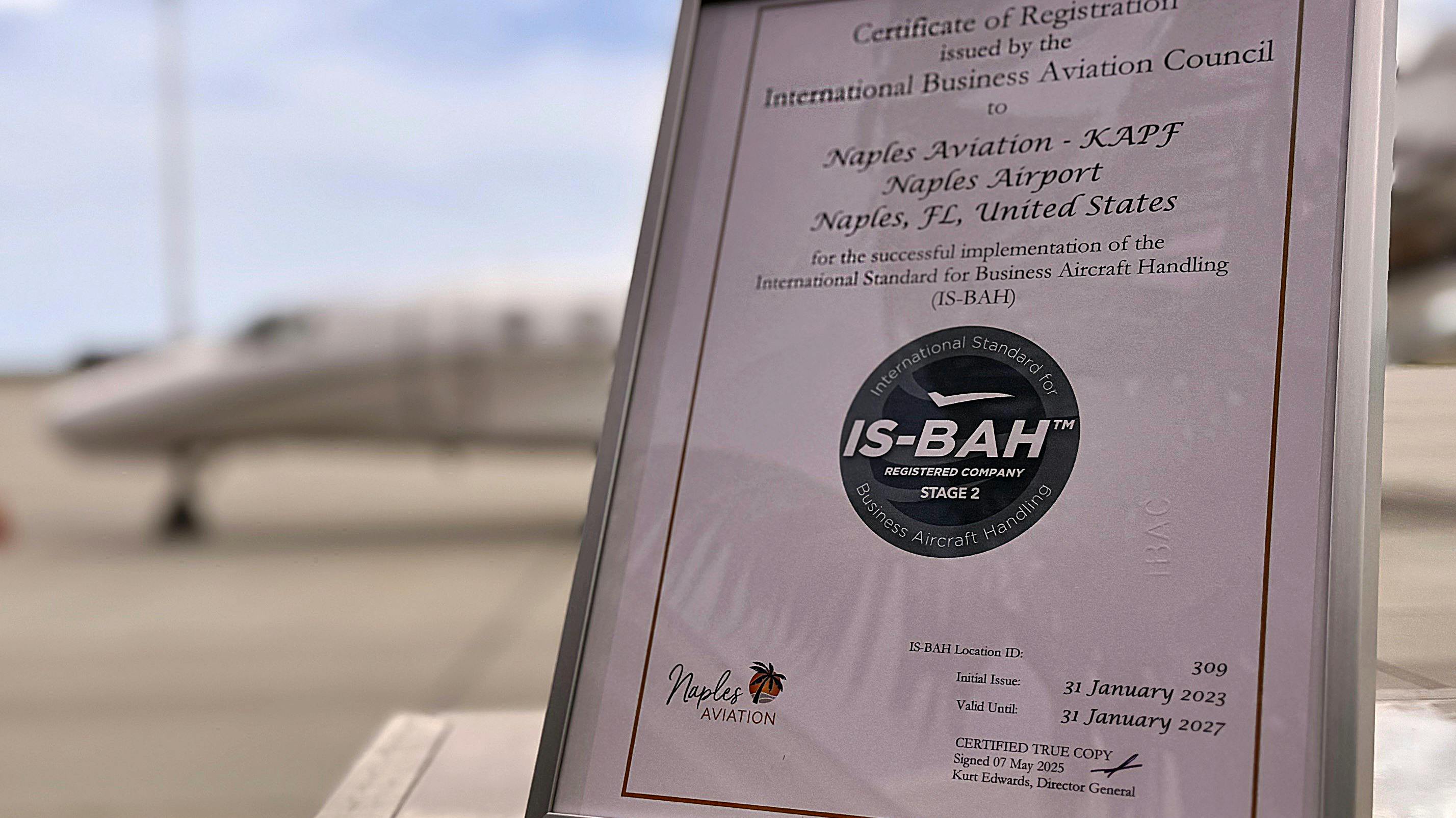 Naples Aviation attains IS-BAH Stage 2 certification | Aviation Pros